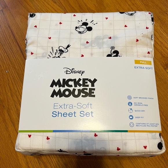 Disney | Bedding | Disney Mickey Mouse Extrasoft Sheet Set White Black ...